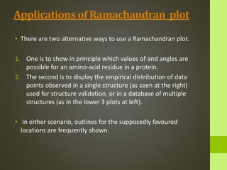 RAMACHANDRAN PLOT One is to show in principle which values of and ...