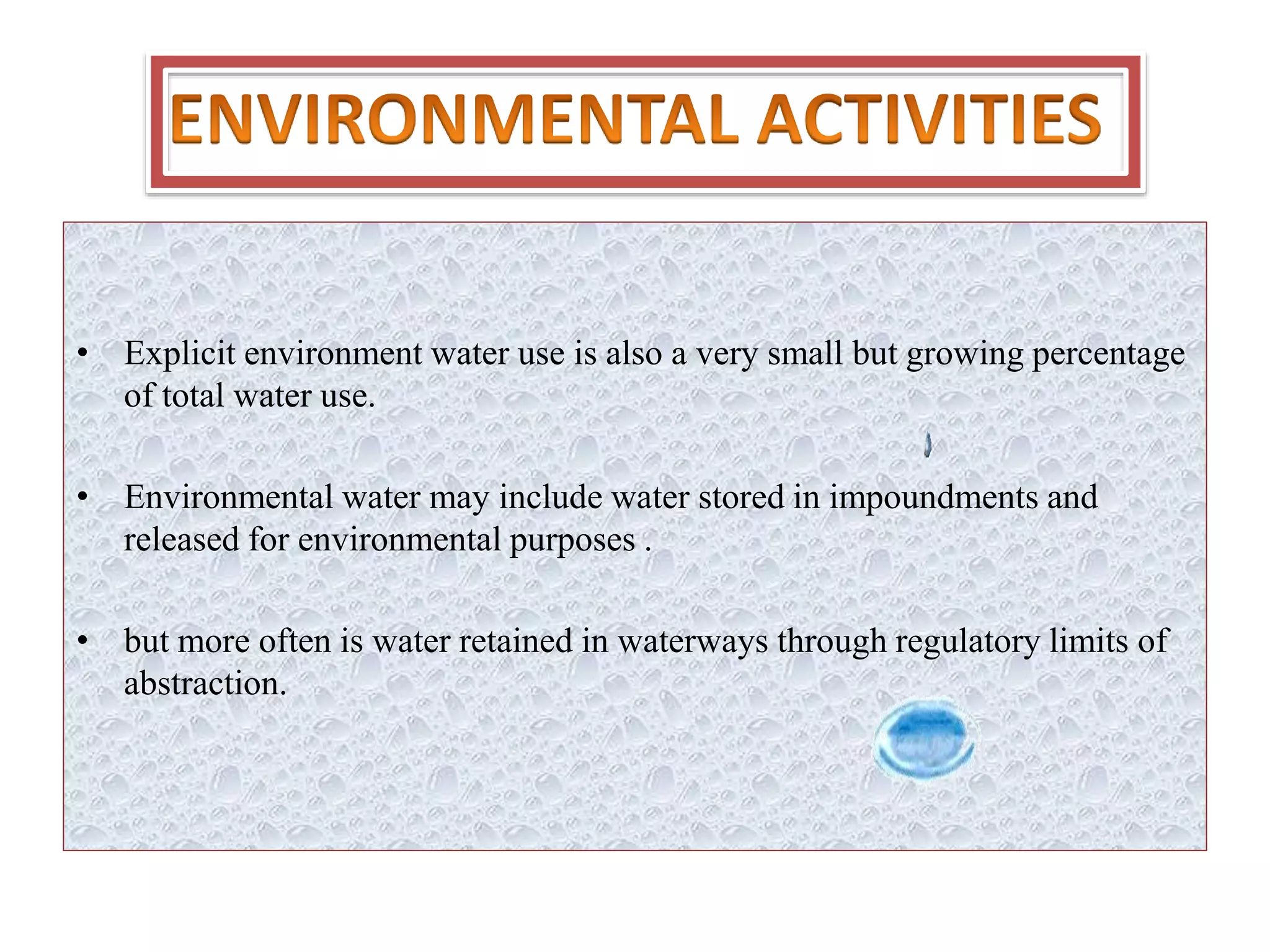 WATER BUDGETING IN LIMNETIC ENVIRONMENT | PPTX