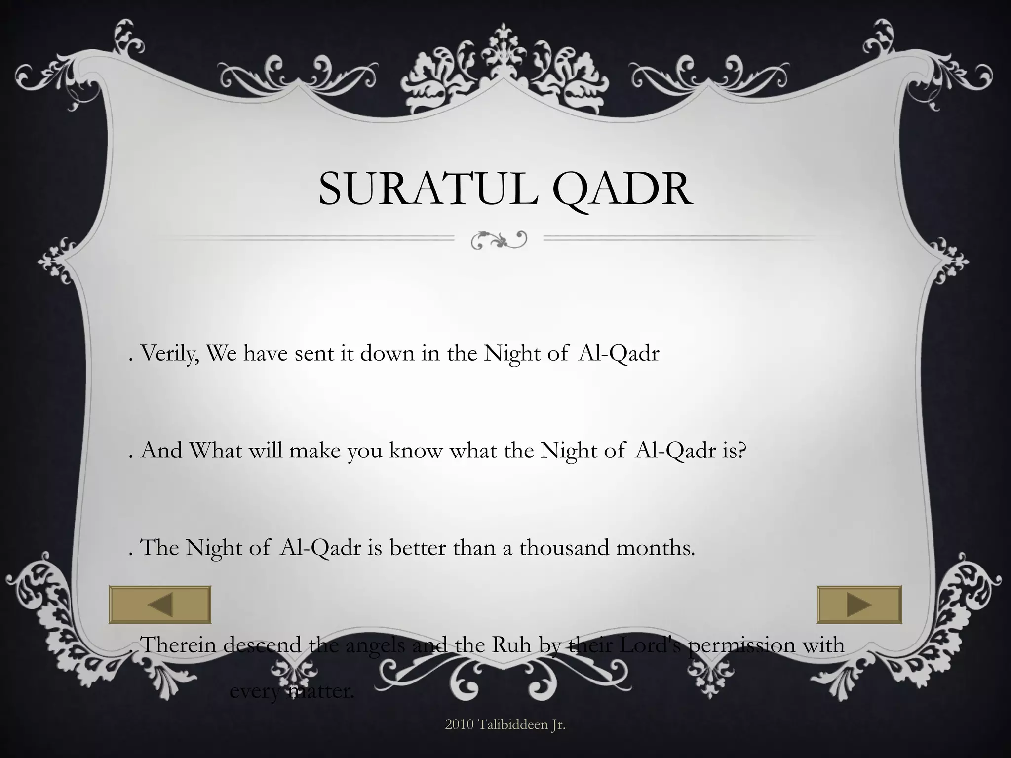 Learn About Laylatul Qadr | PPS
