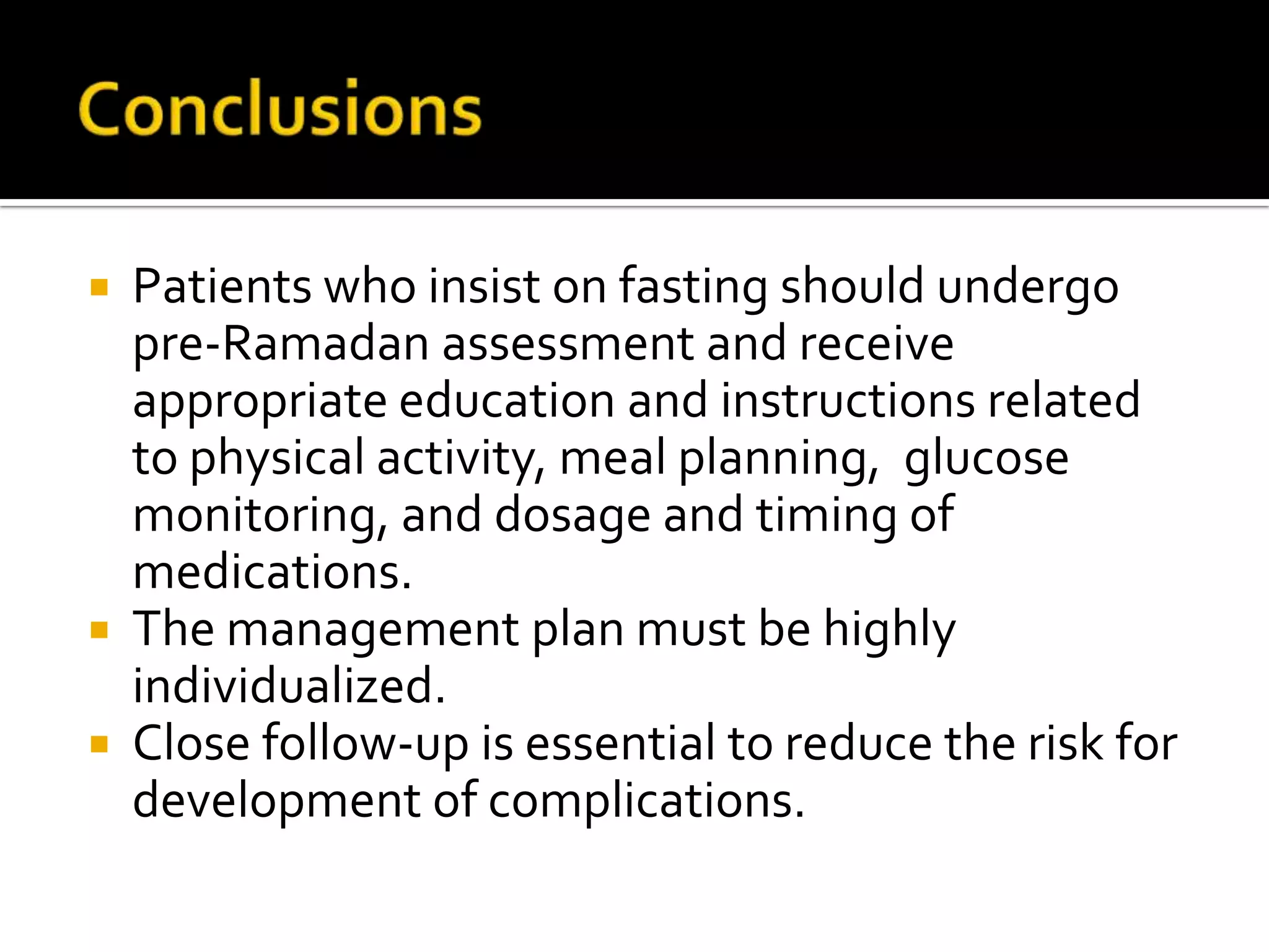 Ramadan and diabetes | PPTX