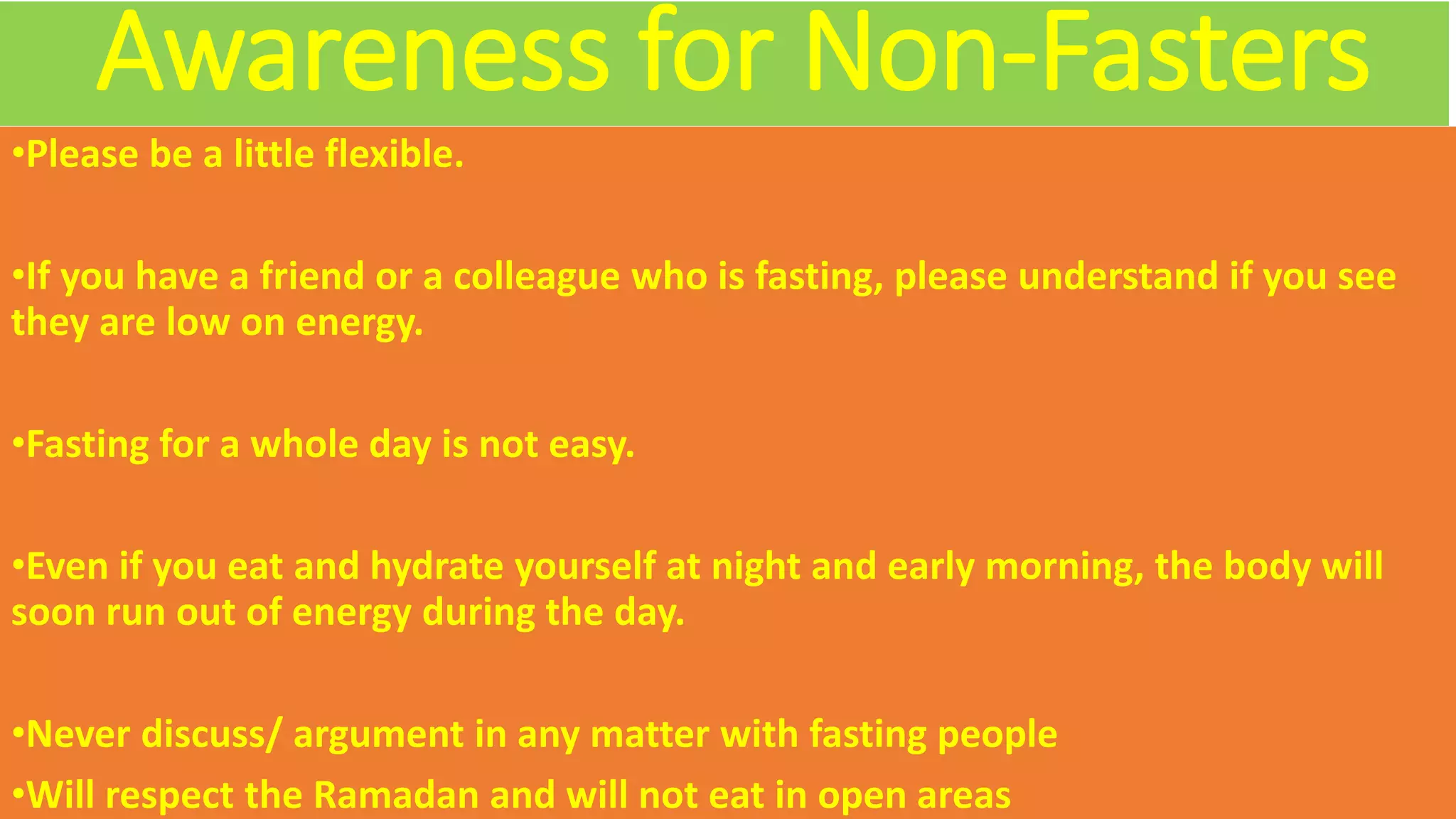 Ramadan Health & Safety Precautions | PPTX
