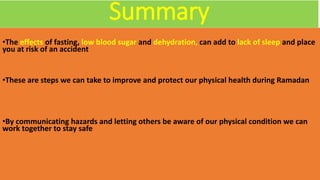 Ramadan Health & Safety Precautions | PPTX
