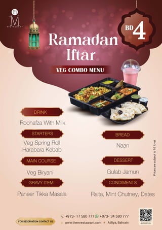 IFTAR COMBO BOX MENU 2024 TheMRestaurant | PDF
