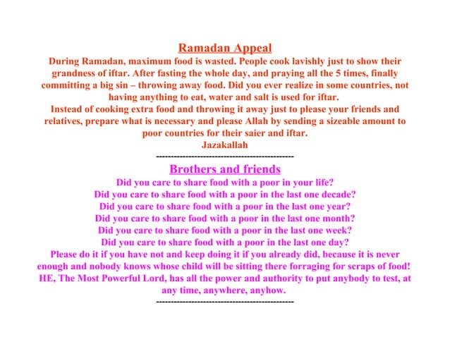 Ramadan (reminder slides) | PPS