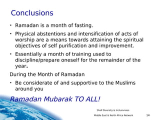 Ramadan Slides Prepared by Shell Middle East & North Africa Network | PDF