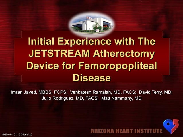 Jet Stream Pathway Device in Peripheral Arterial Disease. | PDF