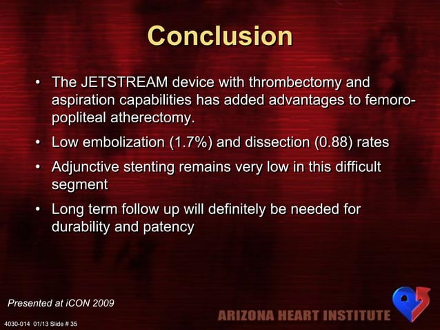 Jet Stream Pathway Device in Peripheral Arterial Disease. | PDF