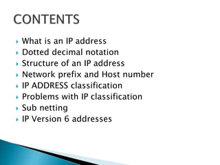 Ramakant tyagi presentation on ip addressing | PPT