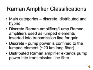 Raman amplifiers | PPT