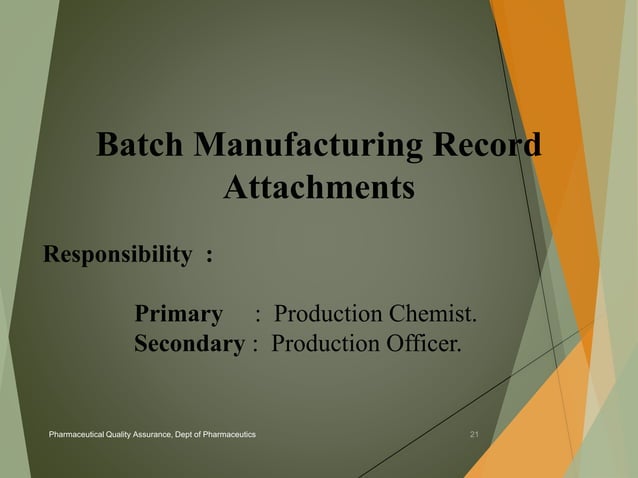 BMR (Batch Manufacturing Record) | PPTX | Pharmaceutical Industry ...