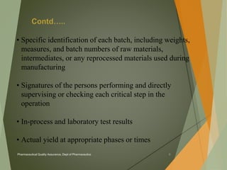BMR (Batch Manufacturing Record) | PPTX