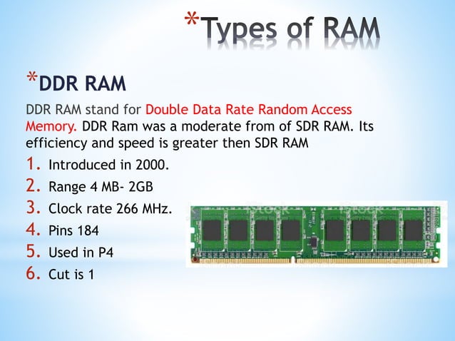 Ram and its types | PPTX