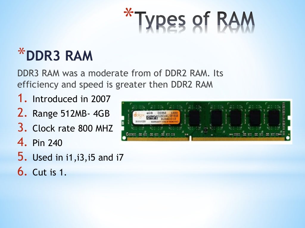 Ram and its types