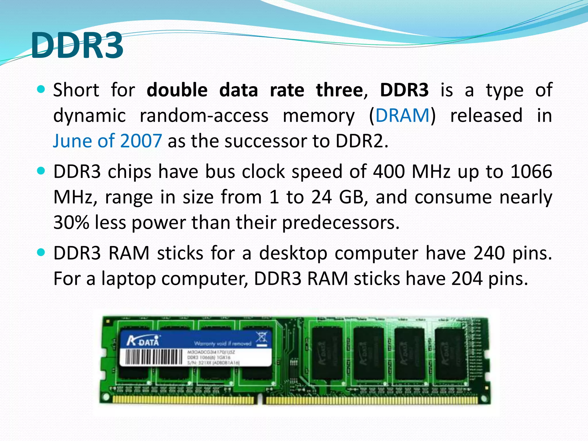 RAM And ROM | PPSX | Operating Systems | Computer Software and Applications