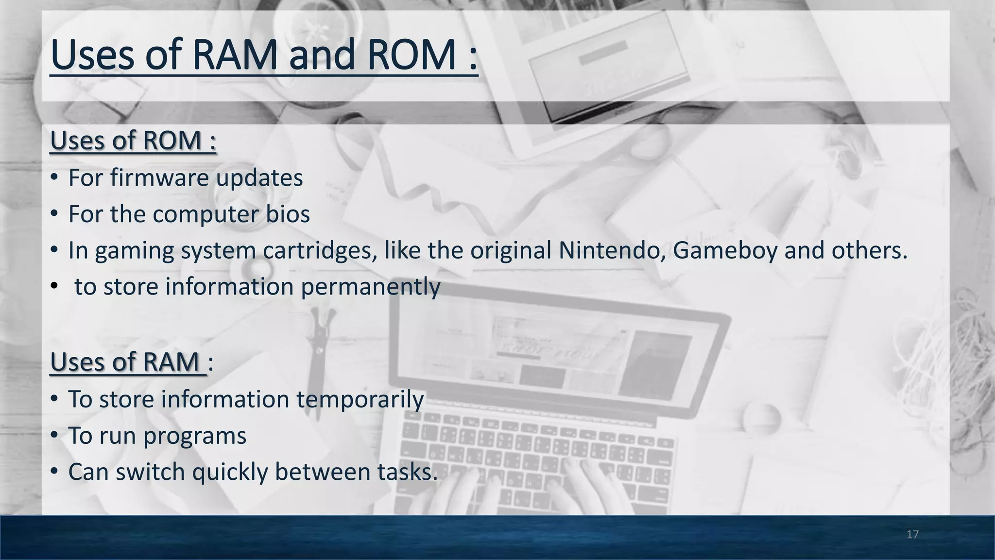 Application of Ram and ROM | PPTX
