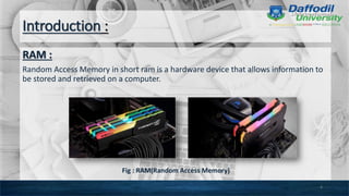 Application of Ram and ROM | PPTX