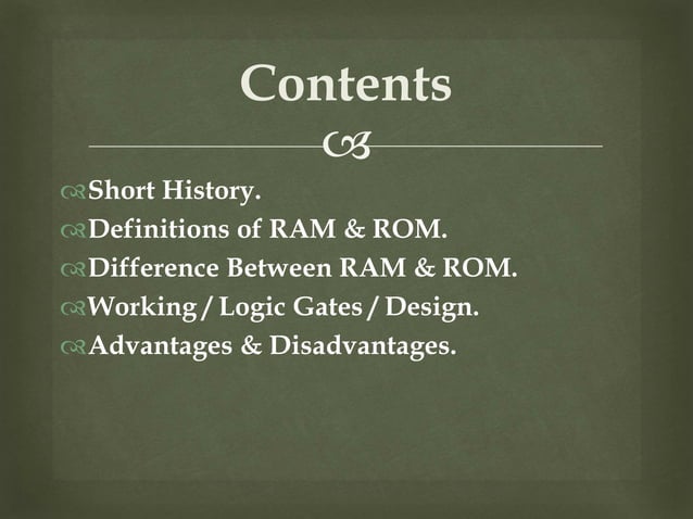 RAM and ROM Chips | PPTX