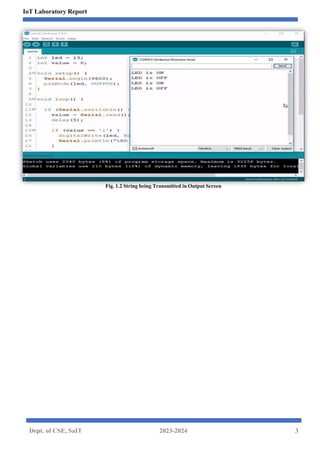 IOT REPORT a Report on subject of IOT under VTU curriculum | PDF | Computer Networking | Computing