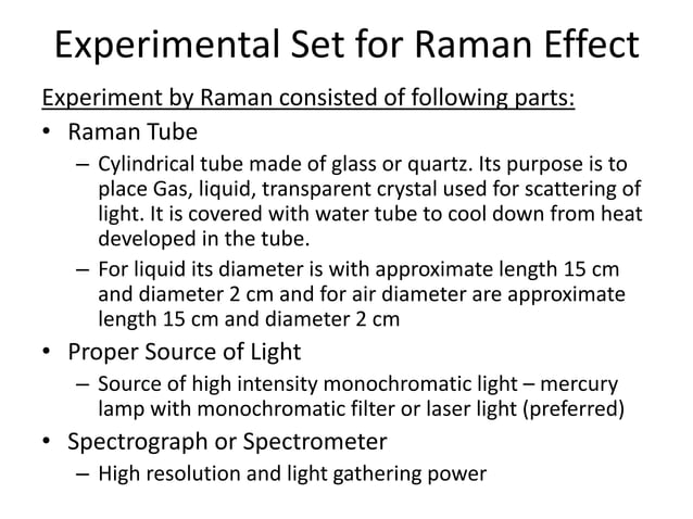 Raman effect | PPTX