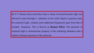 Raman effect | PPTX