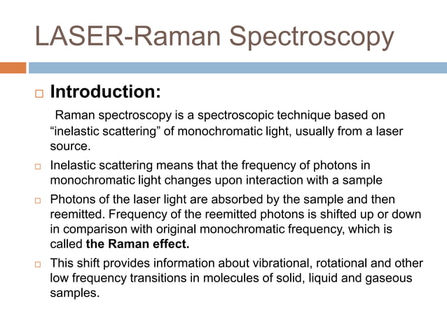 Raman fluorescencespec | PPT