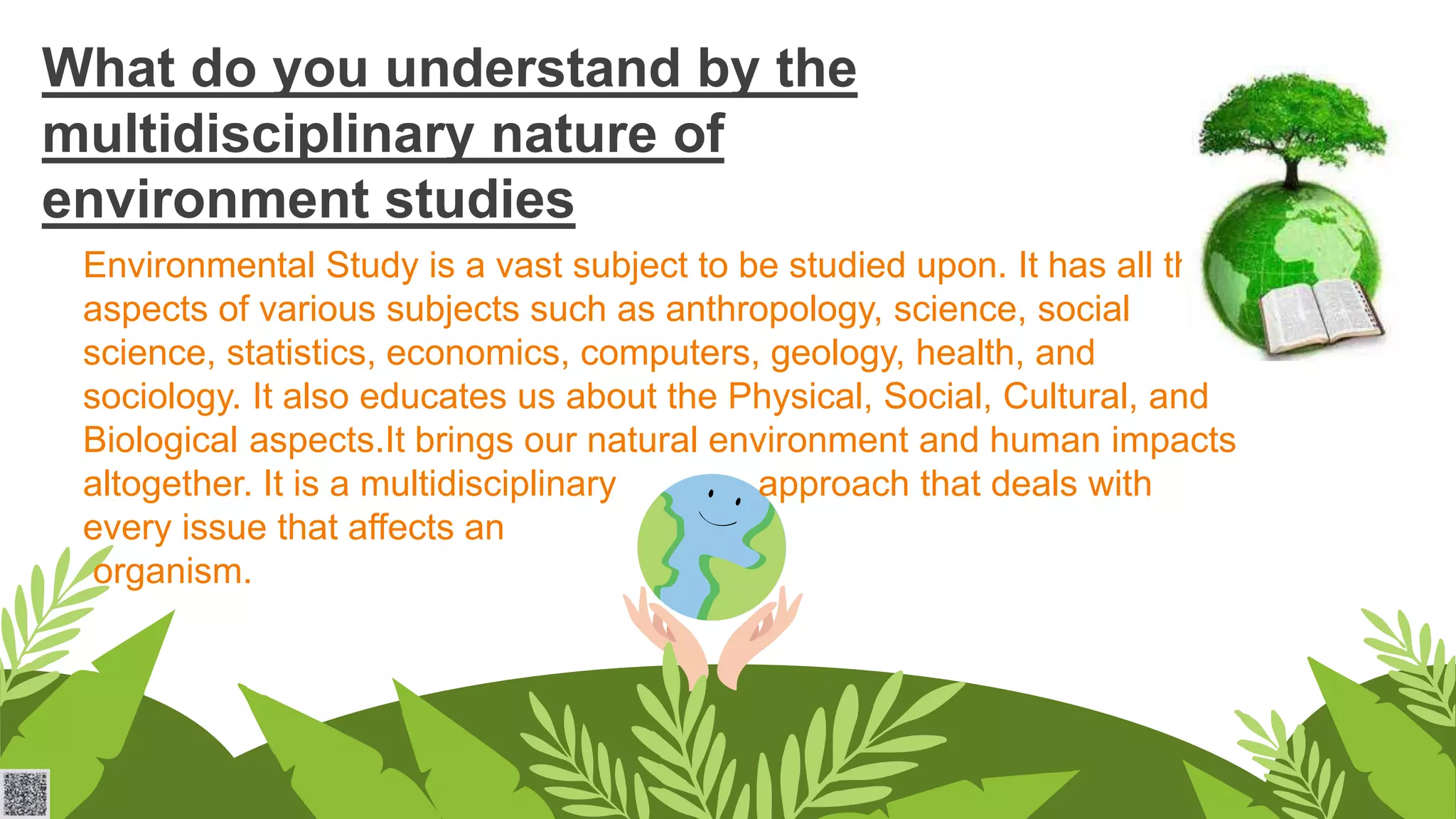 multidisciplinary nature of environmental studies | PPT