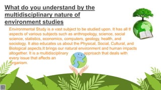 multidisciplinary nature of environmental studies | PPT