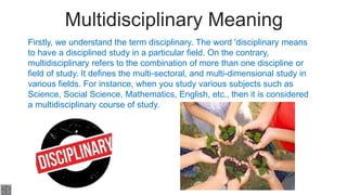 multidisciplinary nature of environmental studies | PPT