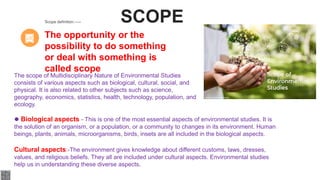 multidisciplinary nature of environmental studies | PPT