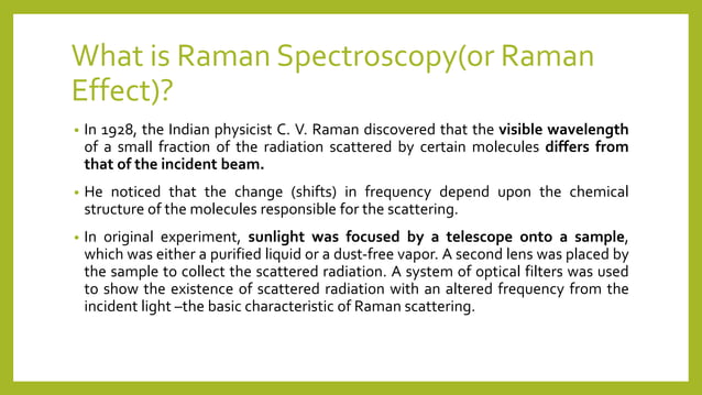 Raman Spectroscopy.pptx | Physics | Science