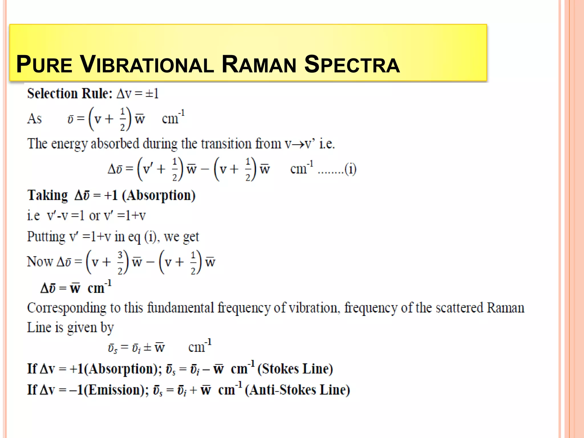Raman spectroscopy by dr mahesh kumar | PPTX