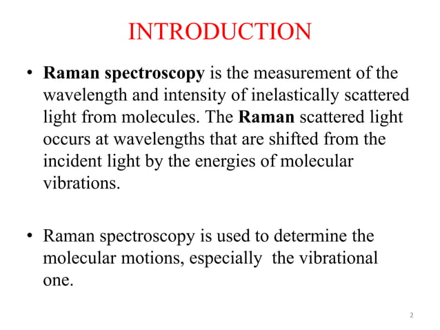 Raman spectroscopy by nitish kumar | PPTX | Chemistry | Science