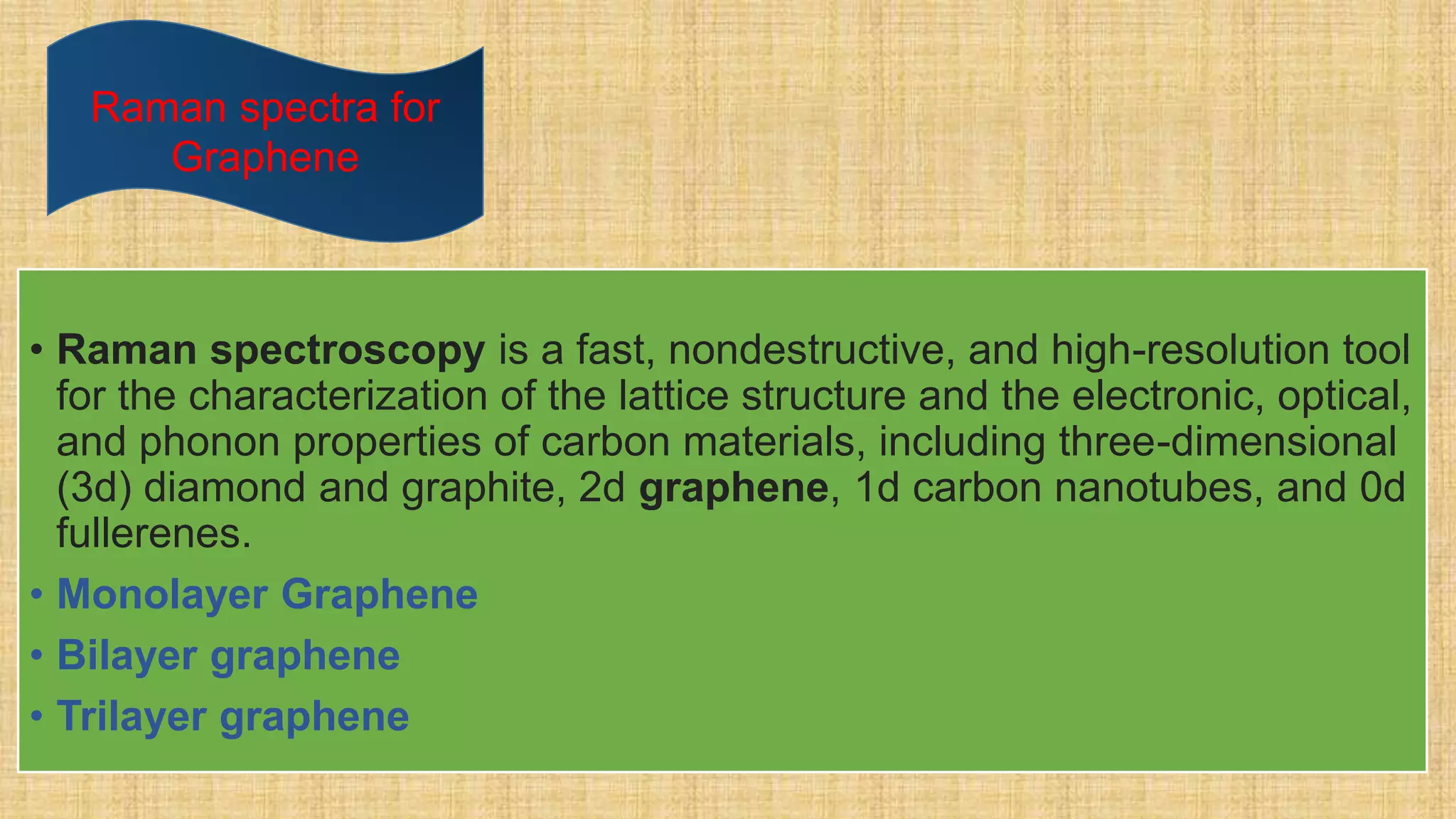 Raman spectroscopy in graphene | PPTX