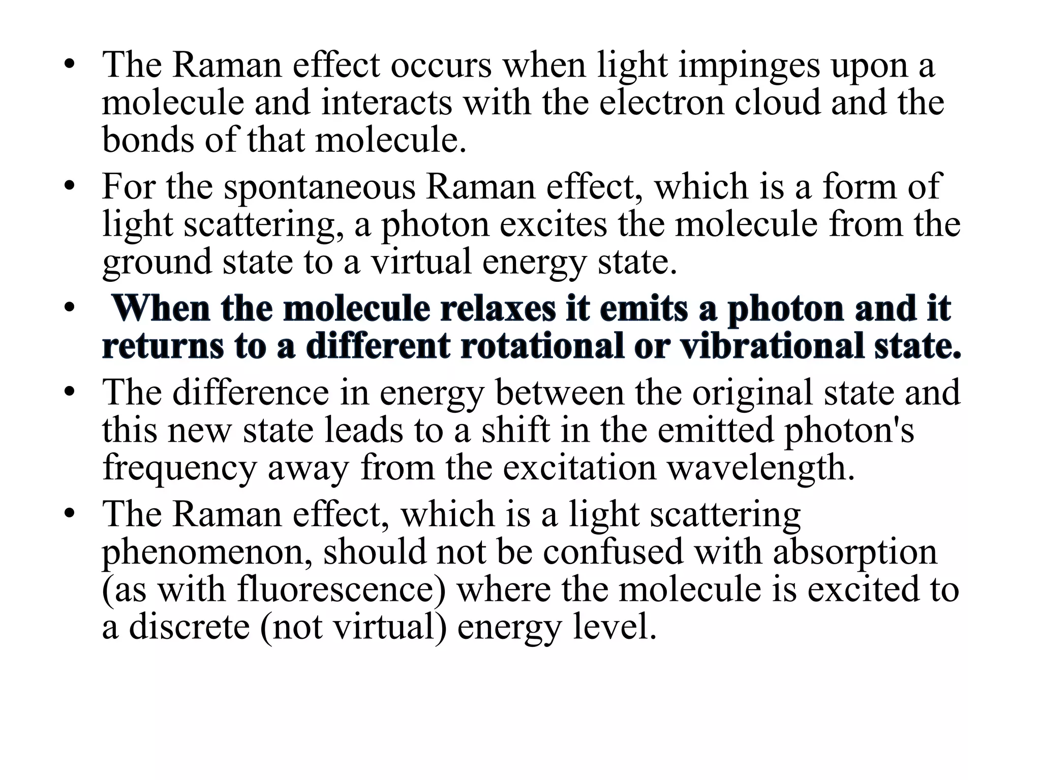 Raman spectroscpy presentation by zakia afzal | PPTX