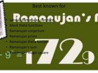 Ramanujan | PPTX