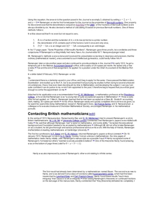 Ramanujan | DOCX