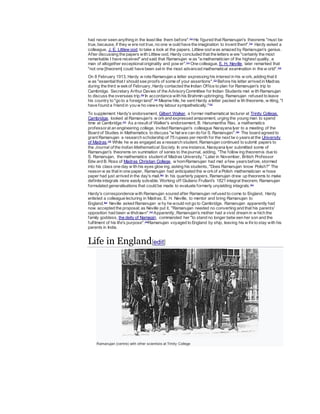 Ramanujan | DOCX