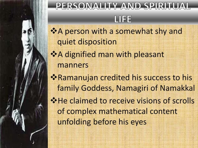 Ramanujan: The Man Who Knew Infinity | PPTX | Hinduism | Religion ...