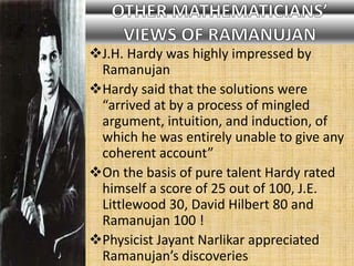Ramanujan And Hardy