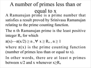 RAMANUJAN work and ramanujan prime , Ramanujan magic square | PDF