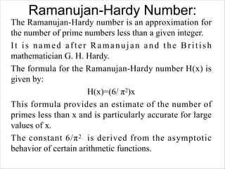 RAMANUJAN work and ramanujan prime , Ramanujan magic square | PDF