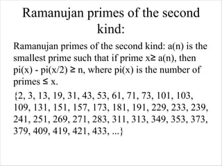 RAMANUJAN work and ramanujan prime , Ramanujan magic square | PPT