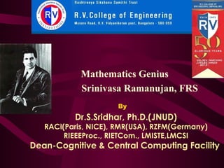 Mathematics genius Ramanujan biography .ppt