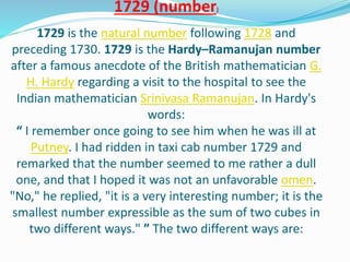 Ramanujan number | PPTX