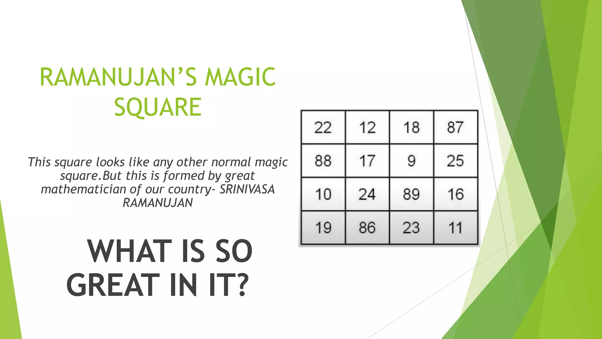 RAMANUJAN'S MATH MAGIC 2 rithvic.pptx