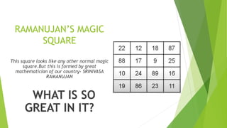 RAMANUJAN'S MATH MAGIC 2 rithvic.pptx