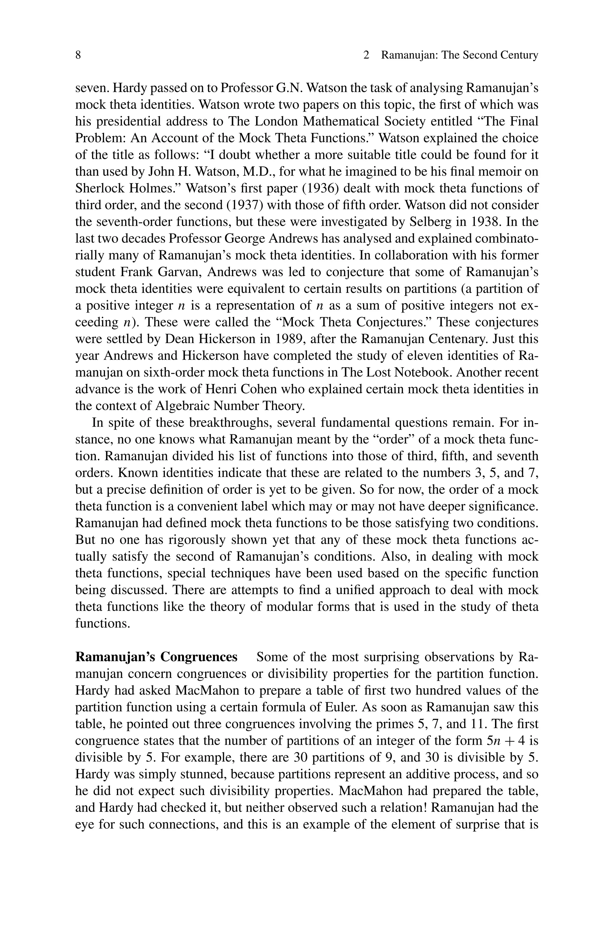 Ramanujan's place in the world of mathematics | PDF