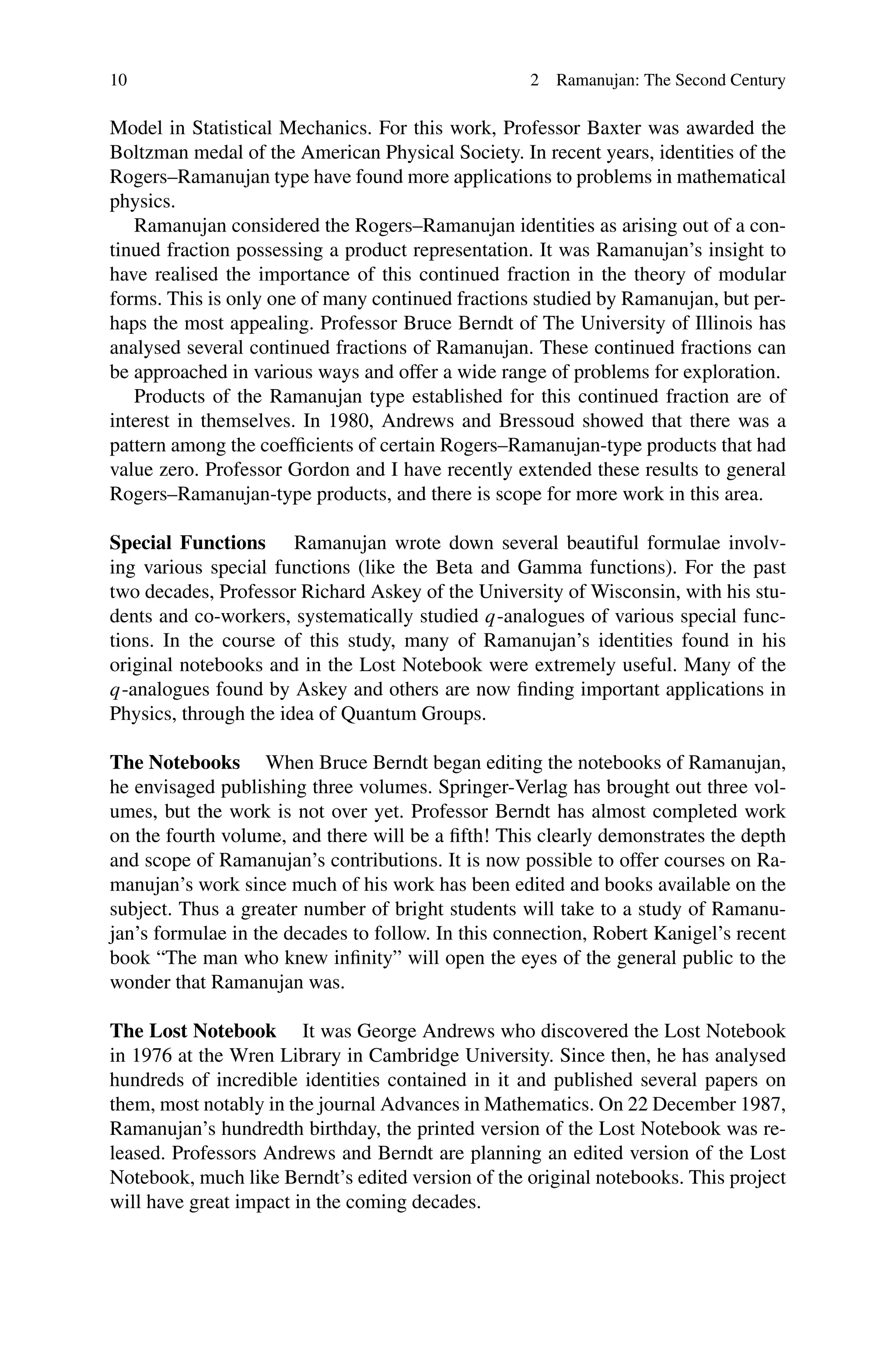 Ramanujan's place in the world of mathematics | PDF