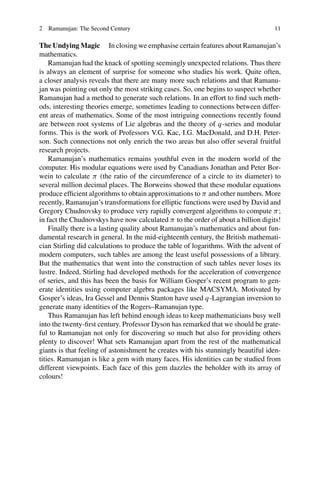 Ramanujan's place in the world of mathematics | PDF