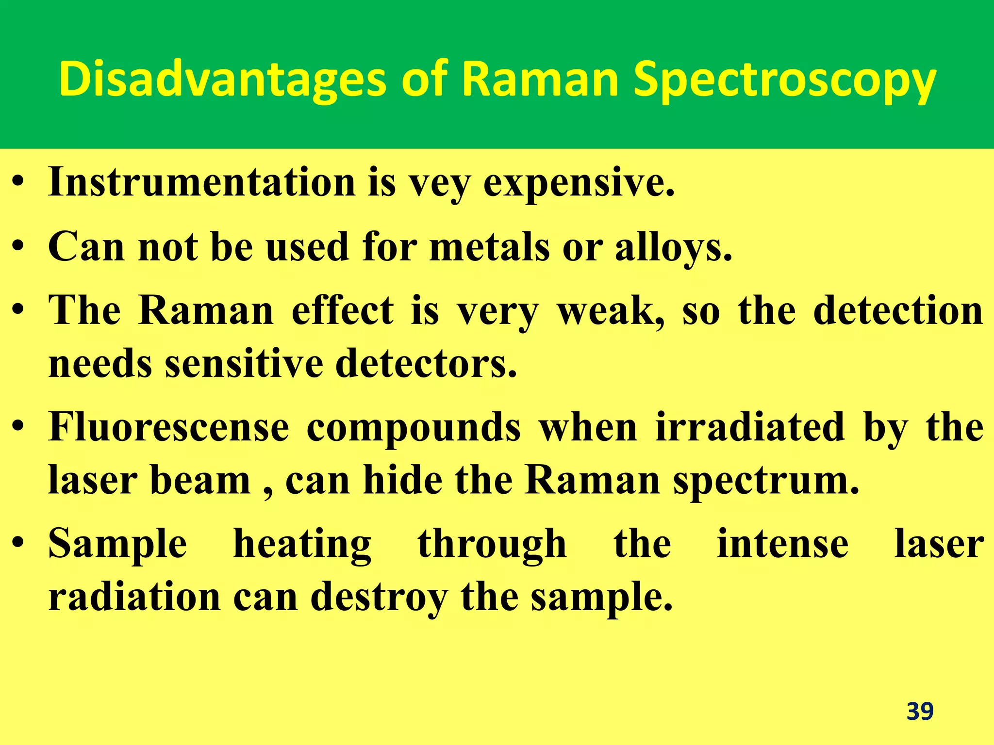 RAMAN SPECTROSCOPY AND ITS APPLICATIONS | PPTX